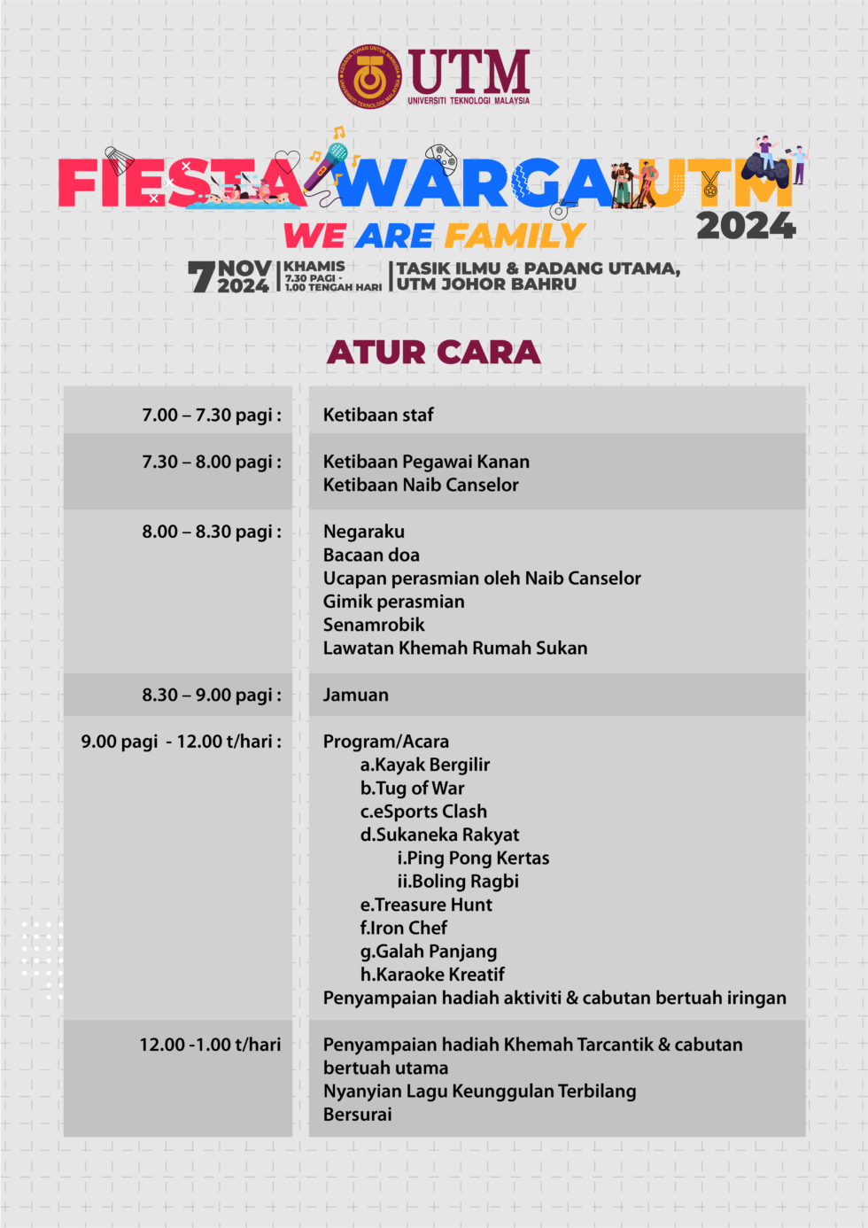 Fiesta Warga UTM | Jabatan Pendaftar